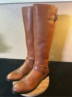 Shoes | Sam Edelman Freda Equestrian Style Tall Boots Cashew Color In ...
